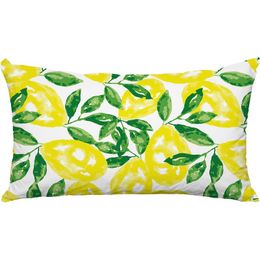 queence Dekokissen &raquo;Zitronen gezeichnet&laquo; Premium Outdoor Kissenbezug; Format: 60x40 cm Polyester B/L: 60cm x 40cm, 1 Stk.