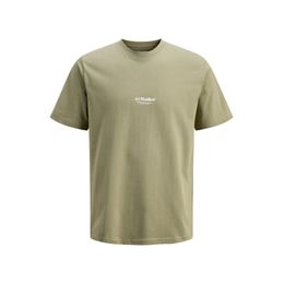 Jack & Jones Plus Shirt 'JJESoho' male size 6XL Khaki / White
