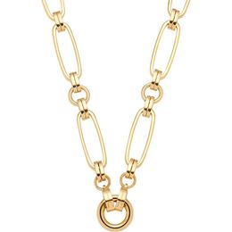 Leonardo Damen Leonardo Charm-Kette &raquo;Halskette Mathilde Clip&Mix&laquo; gold Edelstahl, L: 65 B: 8mm