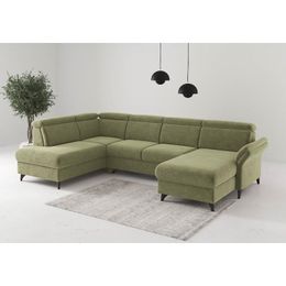 Sit & More sit&more Wohnlandschaft &raquo;Glendale, U-Form&laquo; inkl. Kopfteilverstellung,wahlweise mit Vorziehsitz und Bettkasten 100% Polyester B/H/T: 321cm x 84cm x 