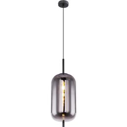 Globo LIGHTING H&auml;ngeleuchte &raquo;BLACKY&laquo; E27 1 Stk. H&auml;ngelampe/Pendelleuchte/H&ouml;he k&uuml;rzbar/Esstisch schwarz &Oslash; 22cm H: 120cm, 1 Stk.