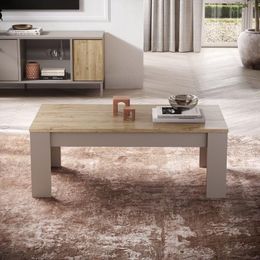 Home Affaire Couchtisch &raquo;Gent 122 x 65 cm, Sofatisch, Wohnzimmertisch, Kaffeetisch&laquo; moderner rechteckiger Couchtisch, zweifarbig beige B/H/T: 122cm x 