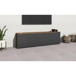 borchardt M&ouml;bel borchardt M&ouml;bel Lowboard &raquo;San Diego&laquo; Breite 200 cm grau Einheitsgr&ouml;&szlig;e