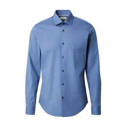 Calvin Klein Button Up Shirt 'Slim Fit Solid Stretch' male size L/XL Blue