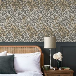 WILLIAM MORRIS AT HOME Vliestapete &raquo;Willow Bough&laquo; Retro glatt 10mx52cm (ca. 5m2) grau Vlies B/L: 0,52m x 10m, Rollen: 1