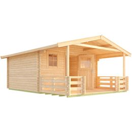 Weka Gartenhaus &raquo;135 B Gr.2, 45 mm, natur&laquo; beige Massivholz Fu&szlig;boden im Gartenhaus, ohne R&uuml;ck- und Seitenwand, ohne Dacheindeckung