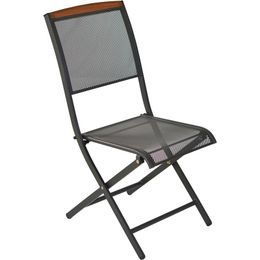 Merxx Gartensessel &raquo;&raquo;Patmos&laquo;&laquo; Set, 2 Stk. tlg. klappbar, R&uuml;ckenabschluss aus Akazienholz grau Stahl;FSC Akazienholz B/H/T: 37,5cm x 87,5cm x 59cm