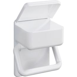 Maximex Toilettenpapierhalter &raquo;2 in 1&laquo; mit Ablage f&uuml;r feuchte Toilettent&uuml;cher wei&szlig; Kunststoff Einheitsgr&ouml;&szlig;e