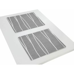 WIRTH Platzset &raquo;DALLAS&laquo; schwarz Obermaterial: 67% Polyacryl, 33% Polyester B/L: 40cm x 35cm, 2 Stk., Polyacryl Polyester, eckig