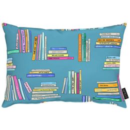 Apelt Dekokissen &raquo;Carta&laquo; gezeichnete Buchmotive Polyester B/L: 41cm x 61cm, 1 Stk.