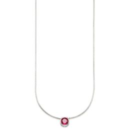 Bruno Banani Damen Kette mit Anh&auml;nger &raquo;Schmuck Geschenk Silber 925 Halsschmuck Halskette Schlangenkette Stein&laquo; mit Zirkonia (synth.), Korund (synth.) 