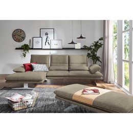 W.Schillig Ecksofa &raquo;broadway, Designsofa mit tollem Sitzkomfort, L-Form&laquo; Sitztiefenverstellung, Kopfteil- & Seitenteilverstellung, Breite 291cm 