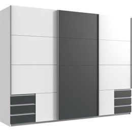 wimex Schwebet&uuml;renschrank &raquo;Emden&laquo; Mit Au&szlig;enschubk&auml;sten wei&szlig; Holzwerkstoff B/H/T: 270cm x 210cm x 64cm, Schubladen: 6 Stk. T&uuml;ren: 3 Stk.