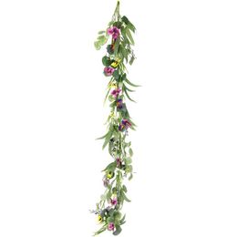 I.GE.A. Kunstblume &raquo;Stiefm&uuml;tterchenranke&laquo; Blumenranke Stiefm&uuml;tterchenranke Girlande EfeuRaum Wand Hochzeit bunt Obermaterial: 80% Polyester, 20% 