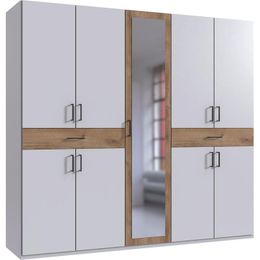 wimex Dreht&uuml;renschrank &raquo;Tibet&laquo; mit Schubk&auml;sten auf bequemer Zugriffsh&ouml;he wei&szlig; Holzwerkstoff B/H/T: 225cm x 208cm x 58cm, Schubladen: 2 Stk. T&uuml;ren: 9 Stk.