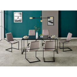 OTTO home Freischwinger &raquo;Vitus&laquo; (Set) 2 Stk.aus sch&ouml;nem weichen Samtvelours Bezug, in verschiedenen Farbvarianten silber Samtvelours (100% Polyester) 