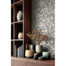 Livingwalls living walls Vliestapete &raquo;Vibes & Styles Lin &ndash; Zen Branches Vliestapete&laquo; floral leicht strukturiert inspiriertes Baumdesign mit feinen Linien und 