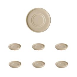 APS Schale &raquo;THE GRID&laquo; 6 aus Porzellan Porzellan, &Oslash; 12,5 cm, Farbe sand, passend zu Espressotasse beige Porzellan &Oslash; 12,5cm