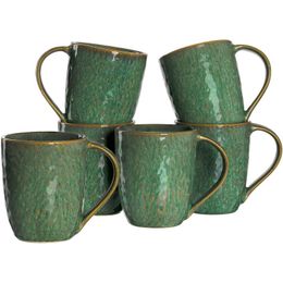 Leonardo Tasse &raquo;MATERA&laquo; 430 ml, 6-teilig gr&uuml;n Keramik &Oslash; 9,3cm x 11cm, 430ml, 6 Stk.
