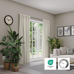 Neutex for you! Vorhang &raquo;Biella&laquo; verdeckte Schlaufen 1 Stk. tlg. HxB: 245x142, Schal mit verdeckten Schlaufen beige Jacquard, Polyester 245cm, 