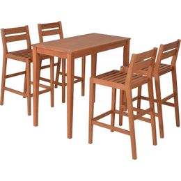 Garden Pleasure Gartenbar-Set &raquo;&raquo;MAINE&laquo;&laquo; 5 Stk. tlg. 4 St&uuml;hle, Tisch LxB: 107x60 cm, inkl Kissen beige Kissenbezug: 100% Polyester Einheitsgr&ouml;&szlig;e