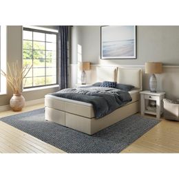 Home Affaire Boxspringbett &raquo;Lysann&laquo; 5fach verstellbares Kopfteil, in 4 Breiten, 3 Matratzenarten beige Liegefl&auml;che B/L: 140cm x 200cm, Gewicht bis: 
