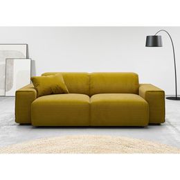 Home Affaire 2,5-Sitzer &raquo;Glimminge auch in Breitcord, Feincord + Easy care-Bezug&laquo; besondere Kedern&auml;hte, Zierkissen gr&uuml;n 95% Polyester, 5% Nylon B/H/T: