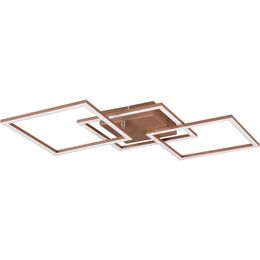 OTTO home LED Deckenleuchte &raquo;Annelia, Deckenlampe, schwenkbare LED-Rechtecke&laquo; LED-Board 1 Stk. Warmwei&szlig; Wand- und Deckenmontage m&ouml;glich braun 3, H: 
