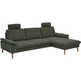 Die PlanBar Ecksofa &raquo;PP-LA24075 L-Form, Breite 286 cm&laquo; opt. mit Kopfst&uuml;tzen, Schlaffunktion, mot. Ottomane, Sitztiefenverst. 100% recyceltes Polyester