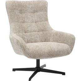 Salesfever Drehsessel &raquo;Komfortabler Drehsessel zum Entspannen&laquo; Sitzfl&auml;che mit Taschenfederkern grau Chenillestoff (100% Polyester), Metall Chenille, 