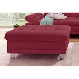 Sit & More sit&more Polsterhocker &raquo;Limit&laquo; rot Struktur (100% Polyester);Kunstleder SOFTLUX ;Luxus-Microfaser ALTARA NUBUCK (100% Polyester) B/H/T: 102cm x 46cm x