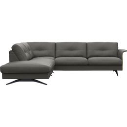 FLEXLUX Ecksofa &raquo;Glow, super bequem durch hochwertigem Sitzaufbau mit Federkern, L-Form&laquo; Skandinavisches Design, In hochwertiger Verarbeitung grau 100