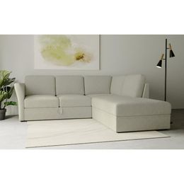 OTTO home Ecksofa &raquo;Lavars, L-Form, Schlafsofa&laquo; mit Bettfunktion und Stauraum, in zwei verschiedenen Bezugsqualit&auml;ten beige 62% Polypropylene, 38% 