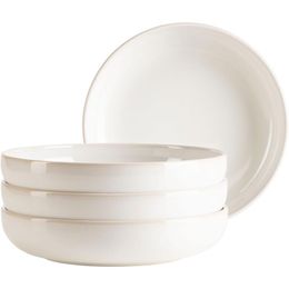 M&auml;ser M&Auml;SER M&uuml;slisch&uuml;ssel &raquo;UNICO, Sch&uuml;ssel Set, Steinzeug&laquo; 4 Stk. aus Steinzeug wei&szlig; Steinzeug &Oslash; 22cm