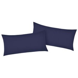 OTTO home Kissenbez&uuml;ge &raquo;Luisa&laquo; aus 100% Baumwolle, mit Rei&szlig;verschluss, atmungsaktiv, uni blau Renforc&eacute;, Renforc&eacute; B/L: 40cm x 80cm, 2 Stk., Renforc&eacute;