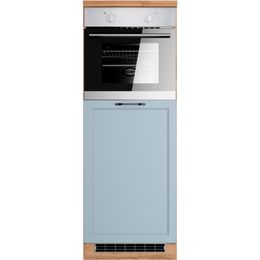 KOCHSTATION Backofenumbauschrank &raquo;KS-Lana&laquo; Breite 60 cm blau Holzwerkstoff, MDF wotaneiche, B/H/T: 60cm x 166cm x 60cm, T&uuml;ren: 1 Stk.