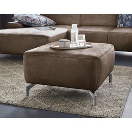 Sit & More sit&more Hocker &raquo;Gizeh&laquo; Fu&szlig;h&ouml;he 12 cm, wahlweise in 2 unterschiedlichen Fu&szlig;farben braun B/H/T: 72cm x 43cm x 72cm, Luxus-Microfaser ALTARA NUBUCK ,mit