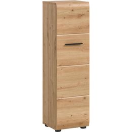 Welltime Stauraumschrank &raquo;FLORENZ, H&ouml;he 106 cm, 1 T&uuml;r, 4 F&auml;cher, stehend & h&auml;ngend montierbar&laquo; TOPSELLER!, 1 Stk. tlg. T&uuml;ranschlag wechselbar, 