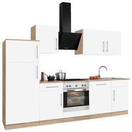 Wiho-K&uuml;chen wiho K&uuml;chen K&uuml;chenzeile &raquo;Cali&laquo; mit E-Ger&auml;ten, Breite 280 cm wei&szlig; B/H/T: 280cm x 60cm