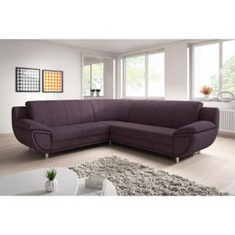 Trendmanufaktur Ecksofa &raquo;Rondo II, zeitlos & elegant, bequeme Armlehnen, L-Form&laquo; wahlweise mit Federkern, wahlweise mit Bettfunktion, B/T 247/267 cm 