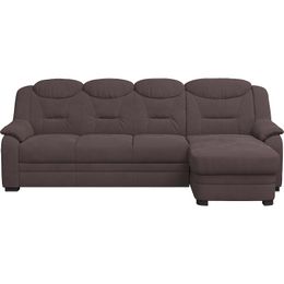 COTTA Ecksofa &raquo;Marcus L-Form&laquo; wahlweise mit Schlaffunktion grau 100% Polyester B/H/T: 262cm x 99cm x 162cm, Struktur soft, Recamiere rechts, Ohne 