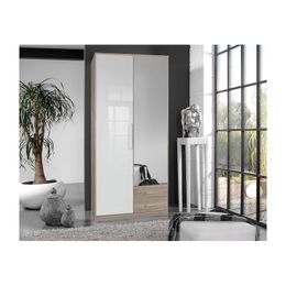 wimex Kleiderschrank &raquo;Greven&laquo; wei&szlig; B/H/T: 90cm x 199cm x 58cm, Schubladen: 2 Stk. T&uuml;ren: 2 Stk. 1 Spiegel, 2 Schubk&auml;sten