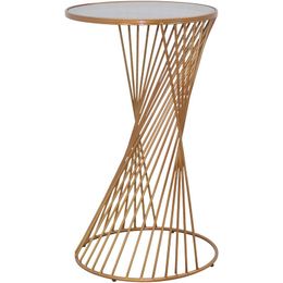 HOFMANN LIVING AND MORE Beistelltisch Sicherheitsglas gold B/H/T: 38cm x 65cm x 38cm