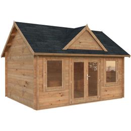 Palmako Gartenhaus &raquo;Claudia&laquo; verschiedene Farben braun Massivholz Fu&szlig;boden im Gartenhaus, ohne Dacheindeckung