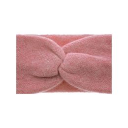 Zwillingsherz Damen Stirnband &raquo;"Classic"&laquo; Knoten vorn, Cashmere, Feinstrick rosa Einheitsgr&ouml;&szlig;e