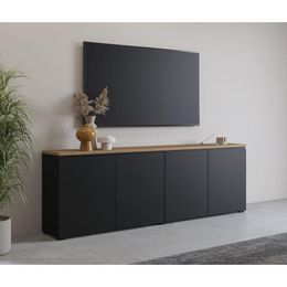 OTTO home Sideboard &raquo;Modo, Breite 200 cm, moderne grifflose Kommode 4T&uuml;ren&laquo; Anrichte mit viel Stauraum, Einlegeb&ouml;den verstellbar Holzwerkstoff, 