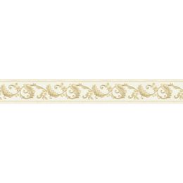 A.S. Cr&eacute;ation Bord&uuml;re &raquo;Only Borders&laquo; Barock gemustert ornamental glatt Designer Tapete Bord&uuml;re Glitzereffekt Borte Wohnzimmer Schlafzimmer bunt Vinyl B/L: 0,08m x 