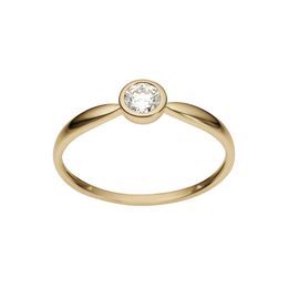Firetti Damen Goldring &raquo;Schmuck Geschenk Gold 333 Vorsteckring, Verlobungsring&laquo; mit Zirkonia (synth.) gold 19, Gelbgold 333, 2mm