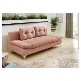 Jockenh&ouml;fer Schlafsofa &raquo;Mats, B: 200 cm, Liegefl. 160x200 cm&laquo; mit Schlaffunktion, Bettkasten & Armteilverstellung orange Microfaser (92% Polyester, 8% Nylon) B/H/