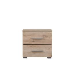 Home Affaire Nachtkonsole &raquo;Uni Nachttisch, Nachtkommode, Nachtschrank, Beistelltisch, Kommode&laquo; Platzsparend, 2 Schubladen, Griff B/H/T: 44,5cm x 43cm 